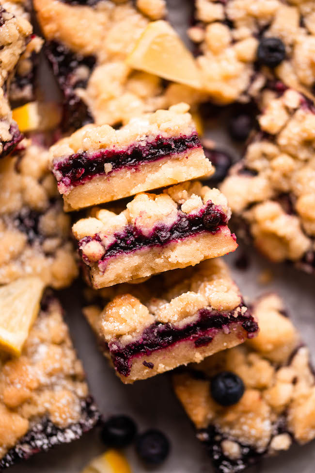Lemon Blueberry Shortbread Bars - Buuck Farms Bakery