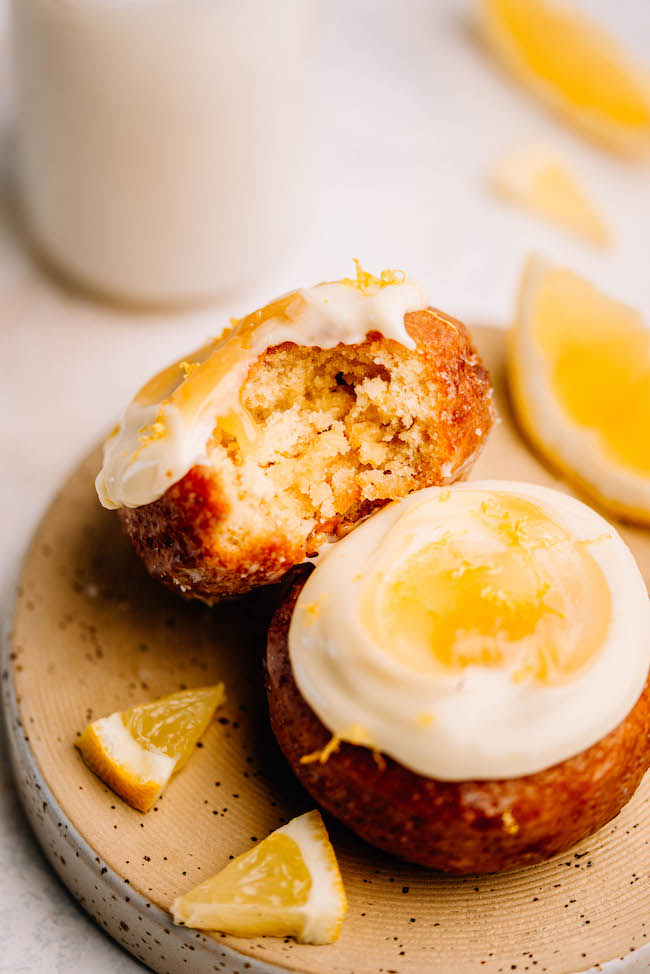 Lemon Curd Donuts with Lemon Cream Cheese Frosting - Buuck Farms Bakery